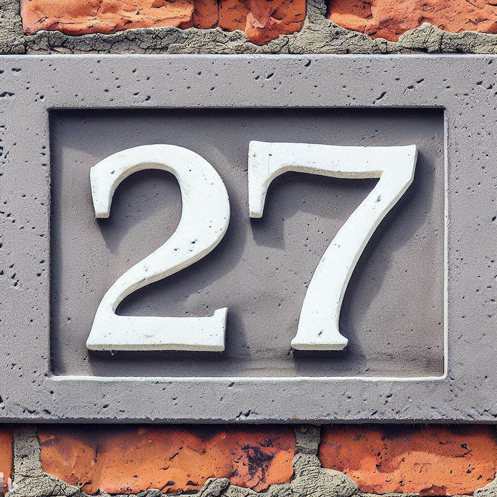 Concrete House Number Sign at Phoebe Bateman blog