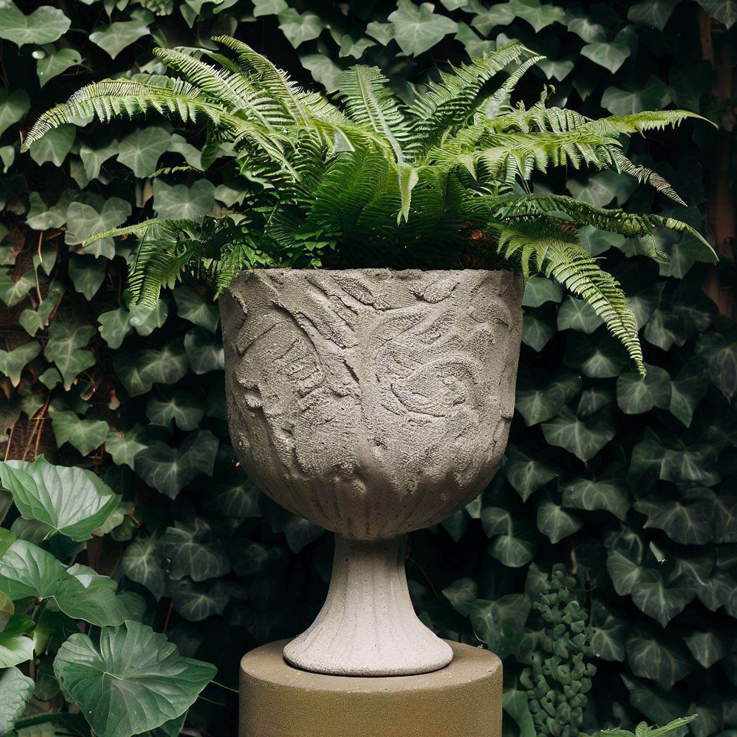 CONCRETE PLANTER ON STAND – CONCRETE CRAFT